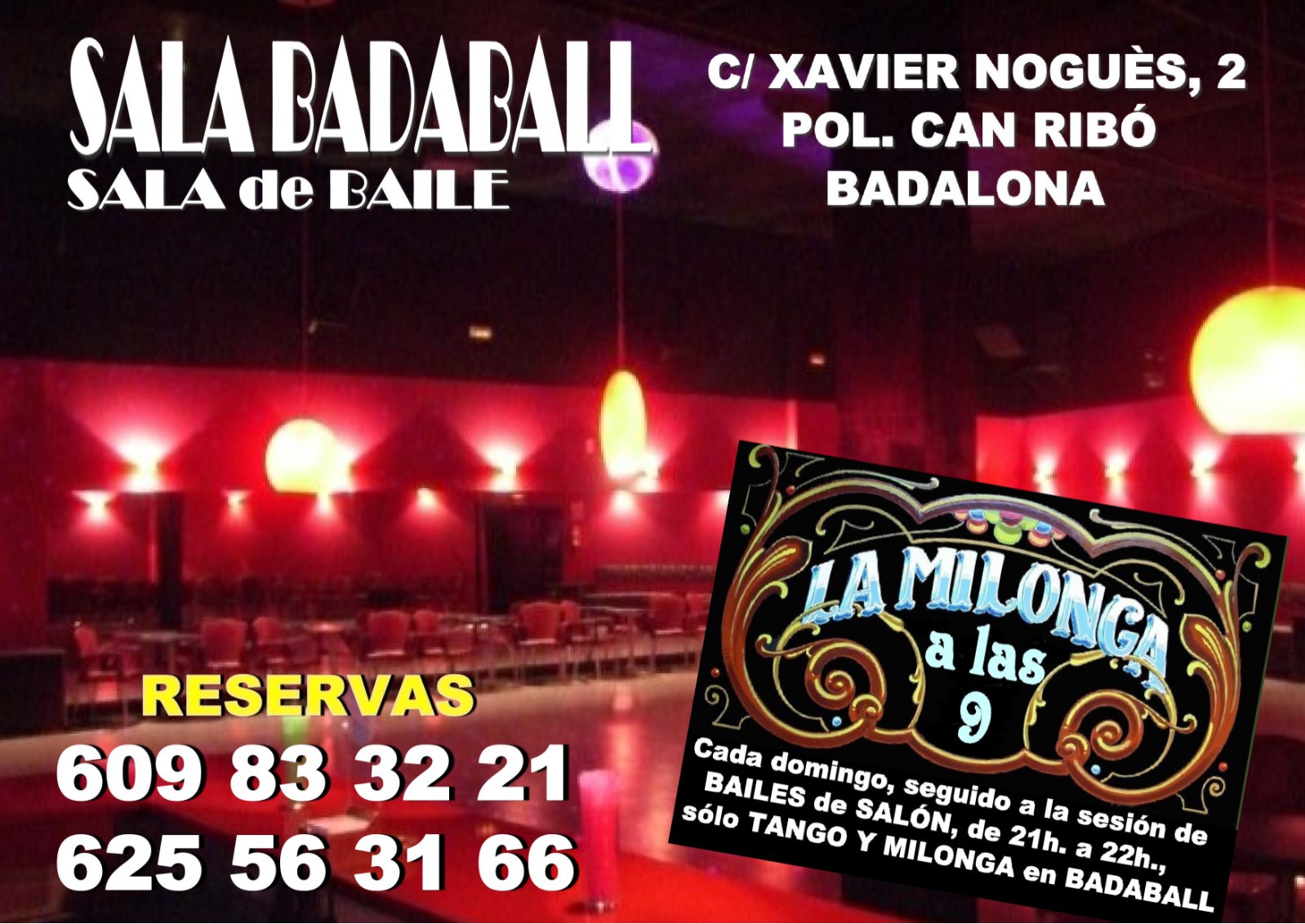 Sesión de baile de Domingos tarde bailes de salón. Milonga a las 9 en c ...